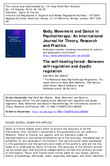 (PDF) The self-healing forest: Between self-regulation and dyadic ...