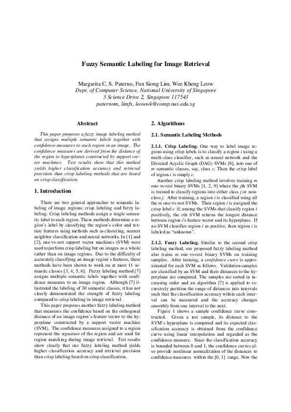 (PDF) Fuzzy semantic labeling for image retrieval