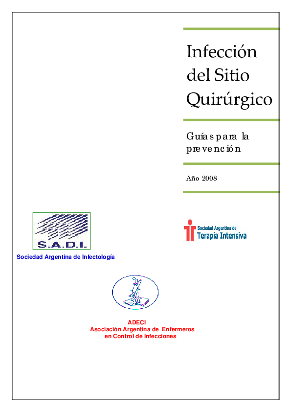 (PDF) Infección del Sitio Quirúrgico