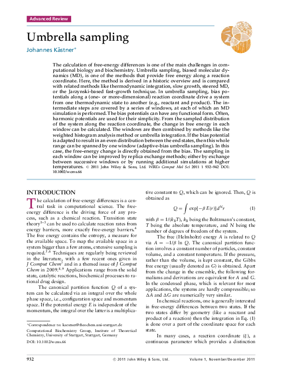 (PDF) Umbrella-sampling