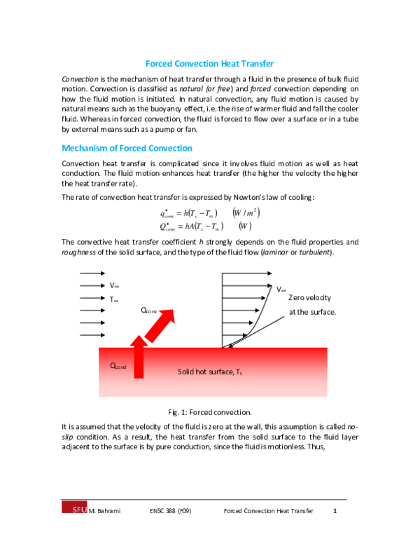 Pdf Forced Convection Heat Transfer