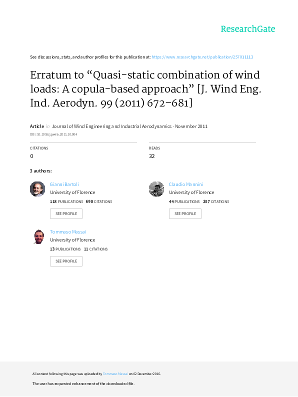 (PDF) Erratum to “Quasi-static combination of wind loads: A copula-based approach”