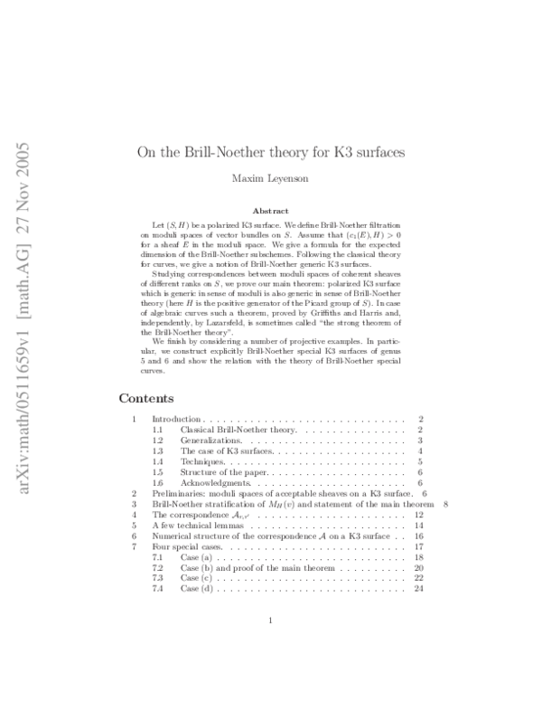 (PDF) On the Brill-Noether theory for K3 surfaces, II