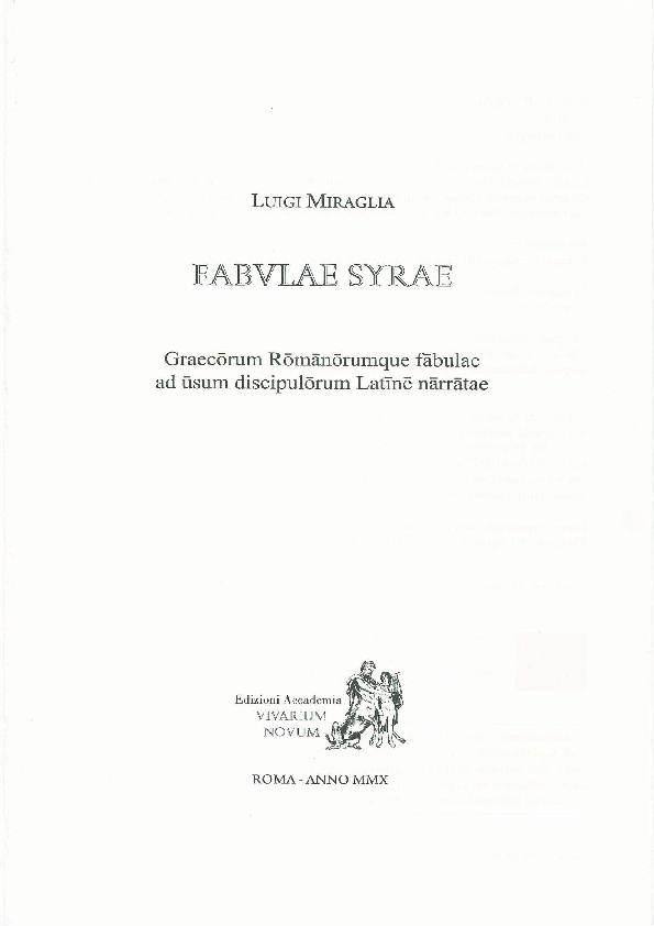 (PDF) Fabulae Syrae Atalanta
