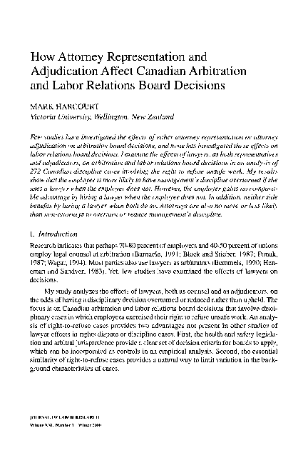 (PDF) How attorney representation and adjudication affect Canadian ...