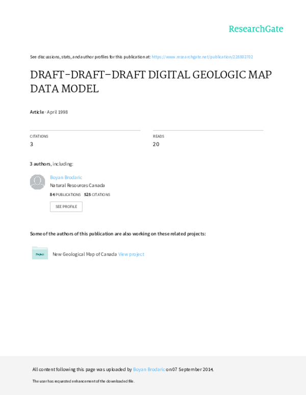 (PDF) Draft-Draft–Draft Digital Geologic Map Data Model
