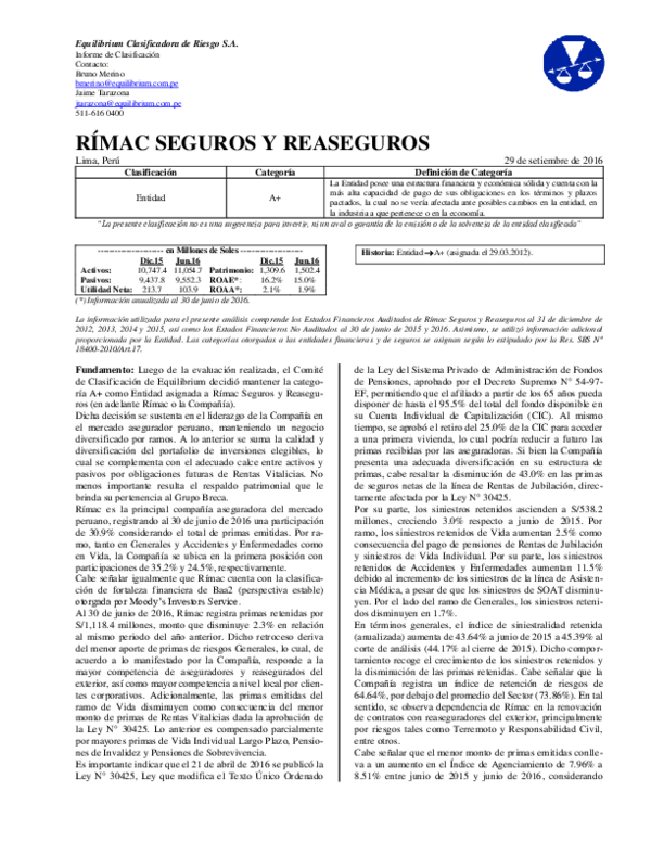 (PDF) RÍMAC SEGUROS Y REASEGUROS