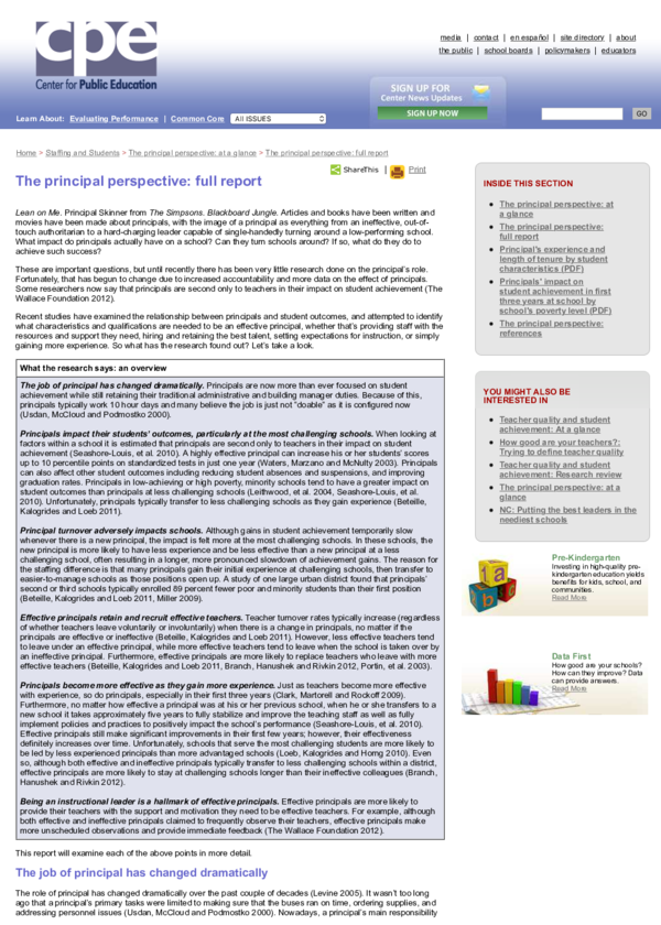 (PDF) The principal perspective: full report