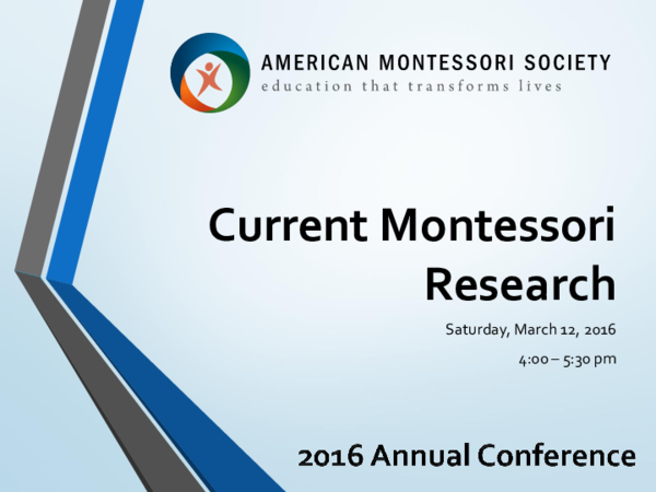(PDF) Current Montessori Research