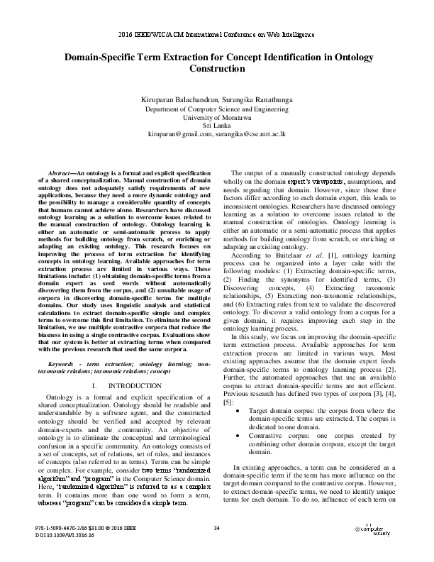 (PDF) Domain-Specific Term Extraction for Concept Identification in ...