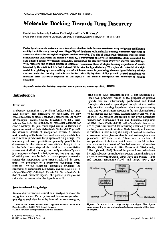 (PDF) Molecular docking towards drug discovery