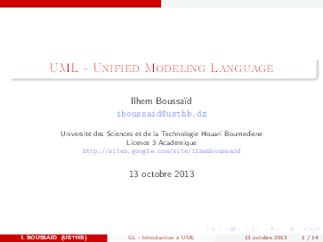 (PDF) UML -Unified Modeling Language