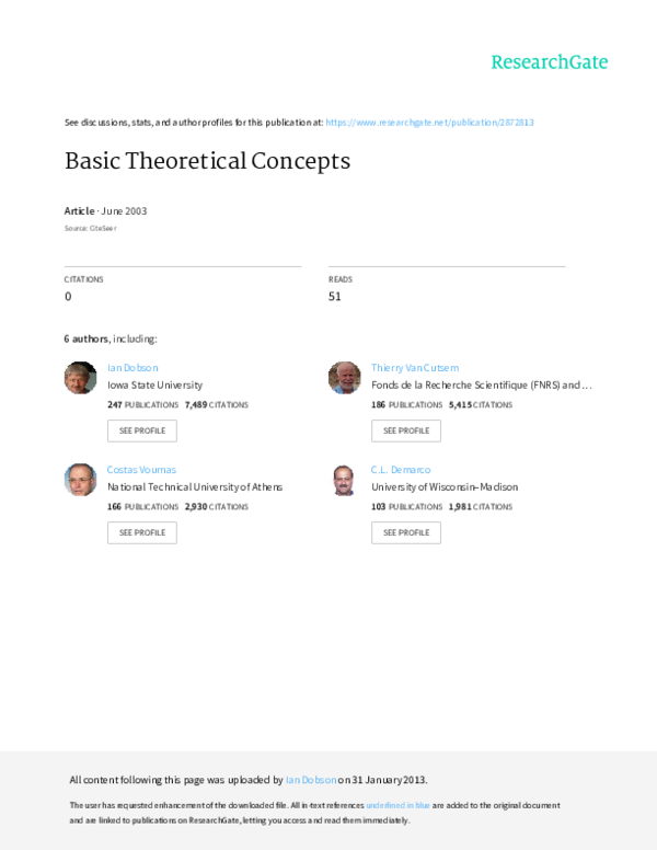 (PDF) Basic Theoretical Concepts