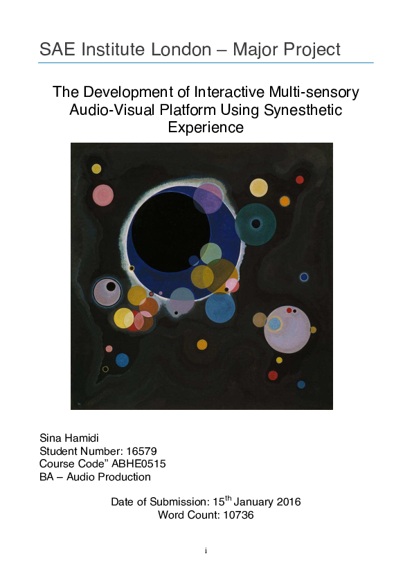 (PDF) The Development of Interactive Multi-sensory Audio-Visual Platform Using Synesthetic ...