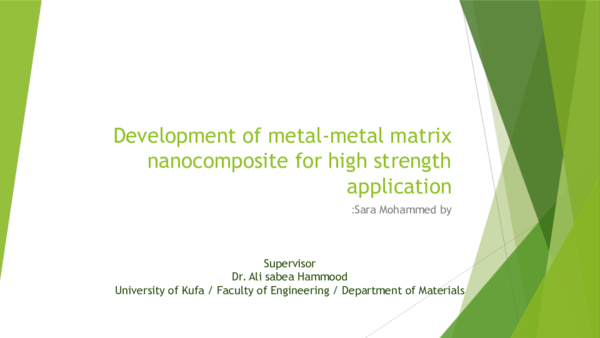 (PPT) Development of metal-metal matrix nanocomposite for high strength ...