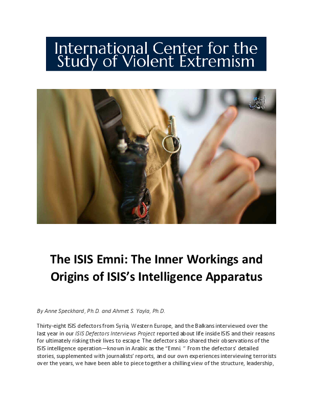 (PDF) The ISIS Emni: The Inner Workings and Origins of ISIS's Intelligence Apparatus