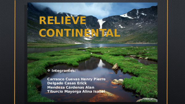 Ppt Relieve Continental
