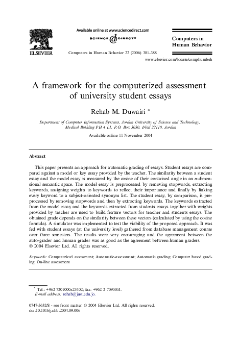 (PDF) Framework for Classroom Student Grading with Open-Ended Questions: A Text-Mining Approach ...