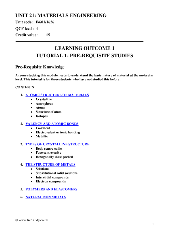 (PDF) LEARNING OUTCOME 1 TUTORIAL 1-PRE-REQUISITE STUDIES Pre-Requisite ...
