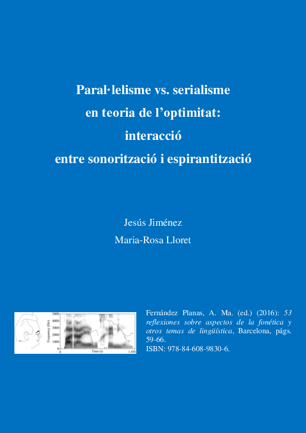 (PDF) Paral·lelisme vs. serialisme en teoria de l’optimitat: interacció ...