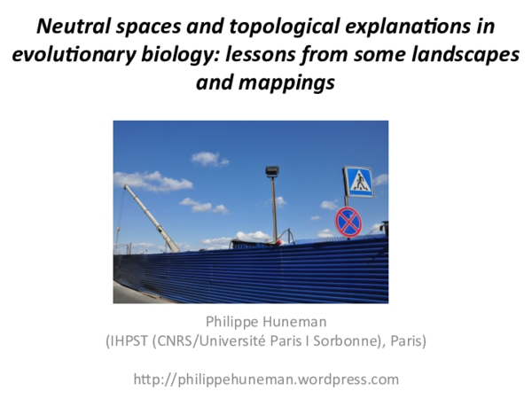 Neutral spaces and topological explanations in evolutionary biology ...