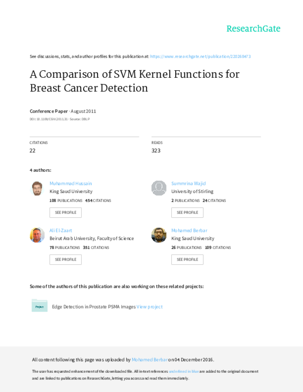 (PDF) A Comparison of SVM Kernel Functions for Breast Cancer Detection