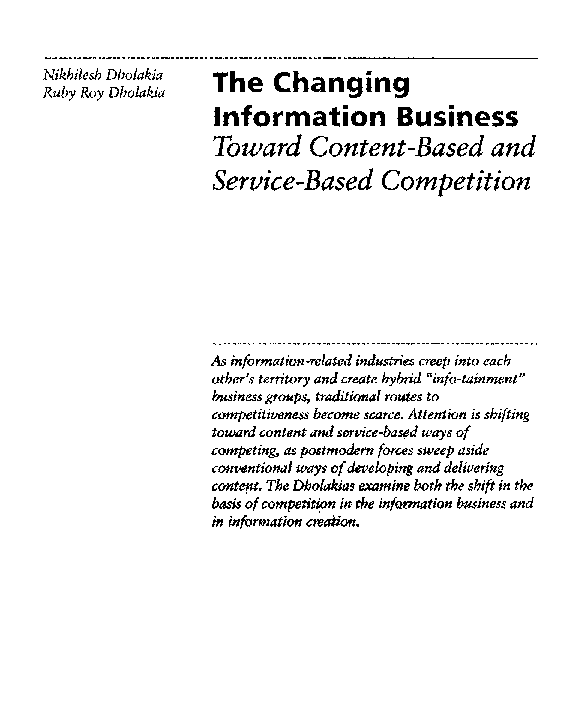 (PDF) The changing information business