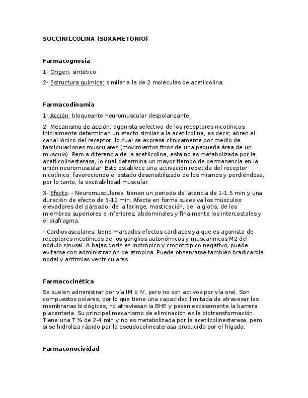 (DOC) SUCCINILCOLINA (SUXAMETONIO