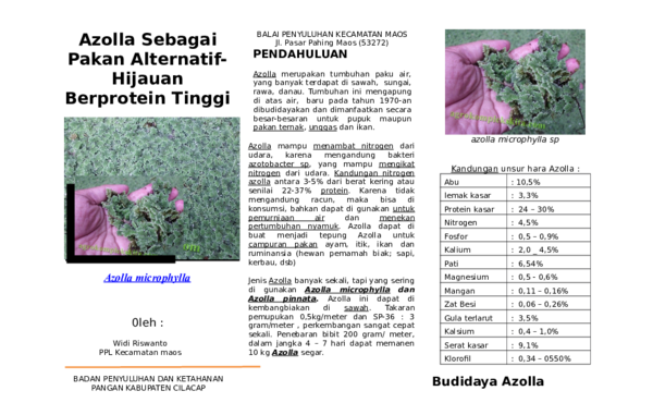 (DOC) Azolla Sebagai Pakan Alternatif.docx