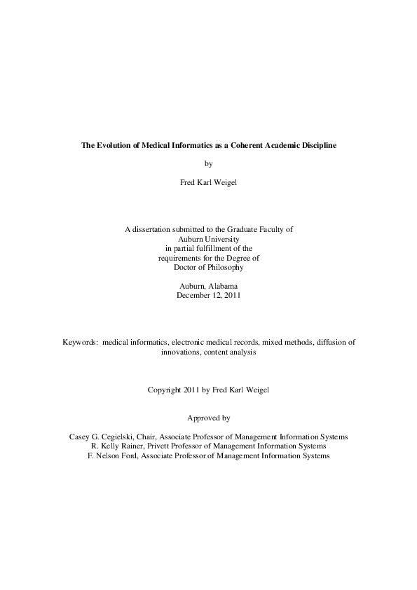 (PDF) The Evolution of Medical Informatics as a Coherent Academic ...