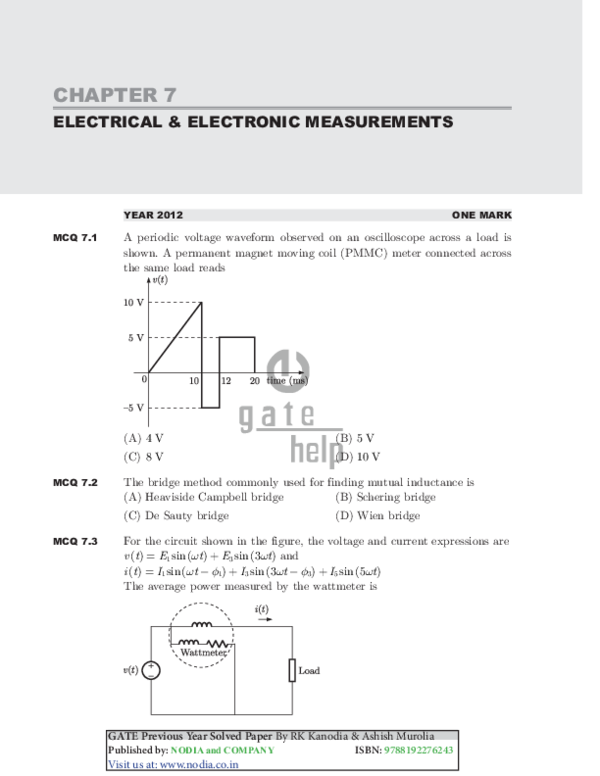 (PDF) ELECTRICAL & ELECTRONIC MEASUREMENTS
