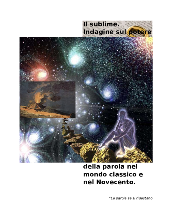 (DOC) Il sublime. Indagine sul potere della parola nel mondo classico e ...