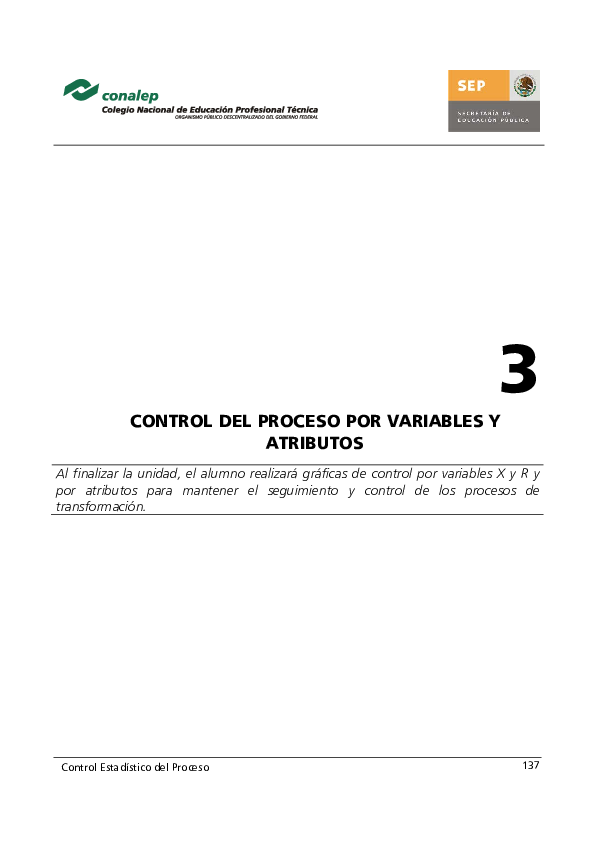 (PDF) 3 CONTROL DEL PROCESO POR VARIABLES Y ATRIBUTOS