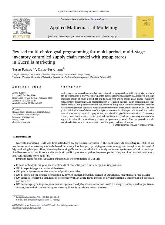(PDF) Revised multi-choice goal programming for multi-period, multi ...