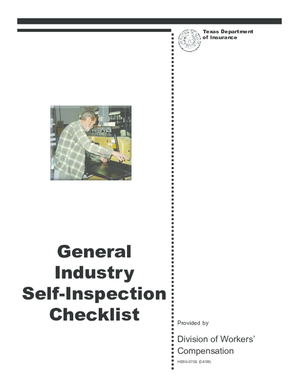 (PDF) General Industry Self-Inspection Checklist