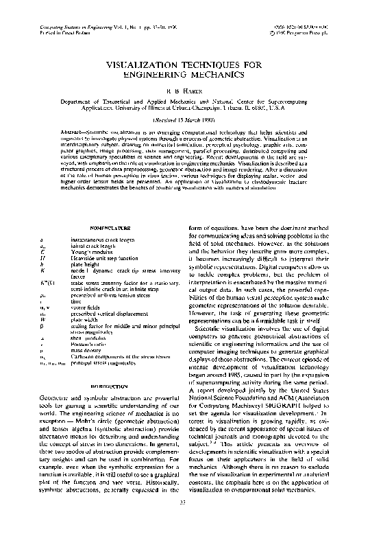 (PDF) Visualization techniques for engineering mechanics