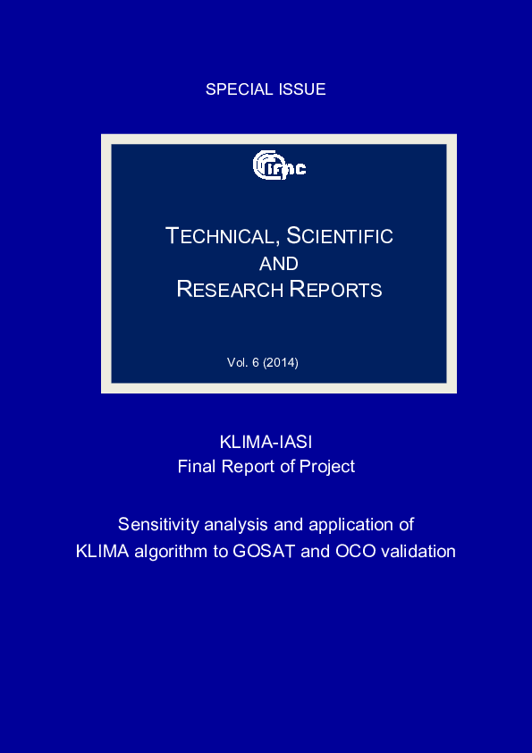 (PDF) Sensitivity analysis and application of KLIMA algorithm to GOSAT and OCO validation