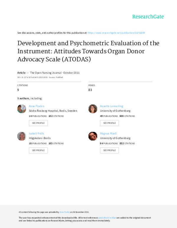 (PDF) Development and psychometric evaluation of the interpersonal ...