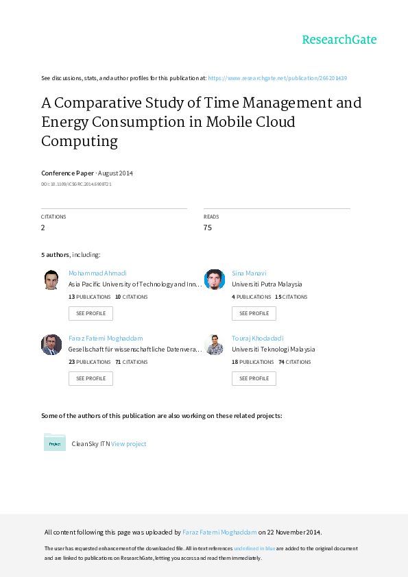 (PDF) A Comparative Study of Time Management and Energy Consumption in ...