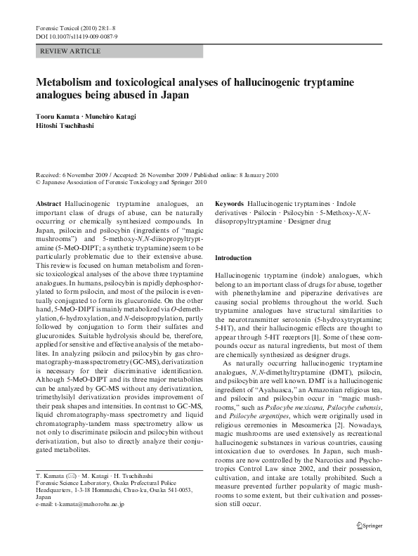 (PDF) Metabolism and toxicological analyses of hallucinogenic ...
