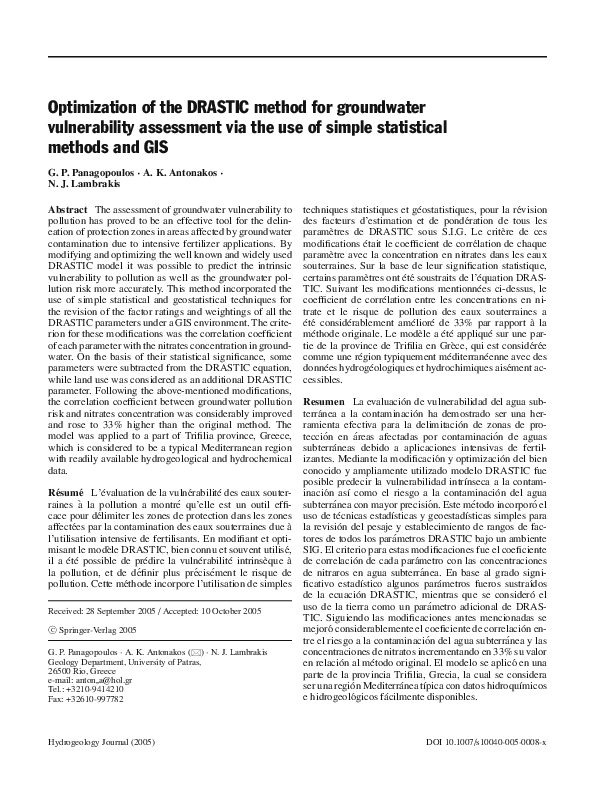 Pdf A Comparative Assessment Of Modeling Groundwater Vulnerability
