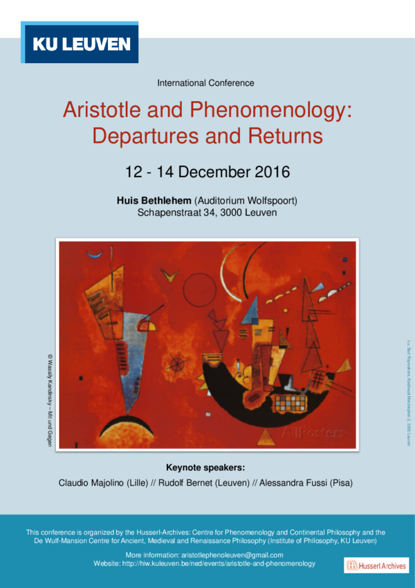 (PDF) KU Leuven international conference: Aristotle and Phenomenology ...