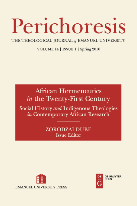 (PDF) Perichoresis 14.1 (2016)