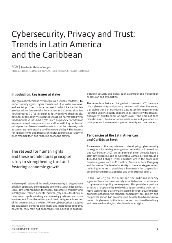 (PDF) Cyber-Security, Privacy and Trust Trends in the Latin American ...