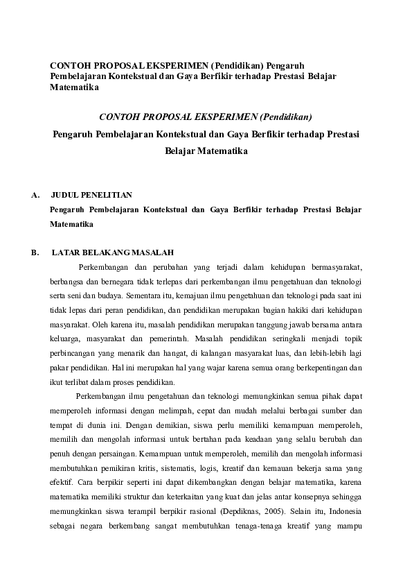 (DOC) CONTOH PROPOSAL EKSPERIMEN
