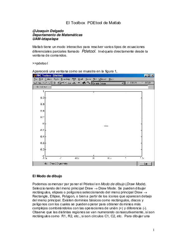 (PDF) El Toolbox PDEtool de Matlab