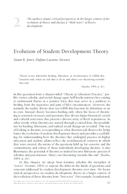 (PDF) Evolution of Student Development Theory