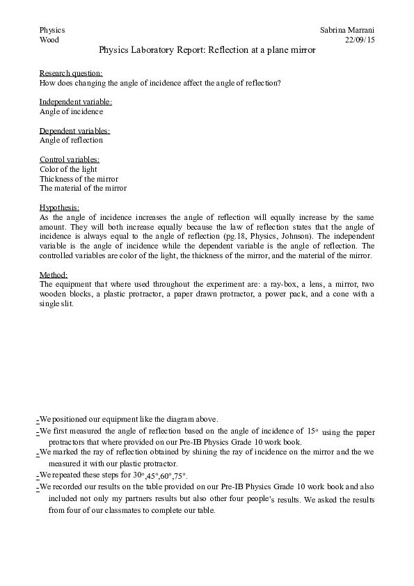 (DOC) Laboratory report physics