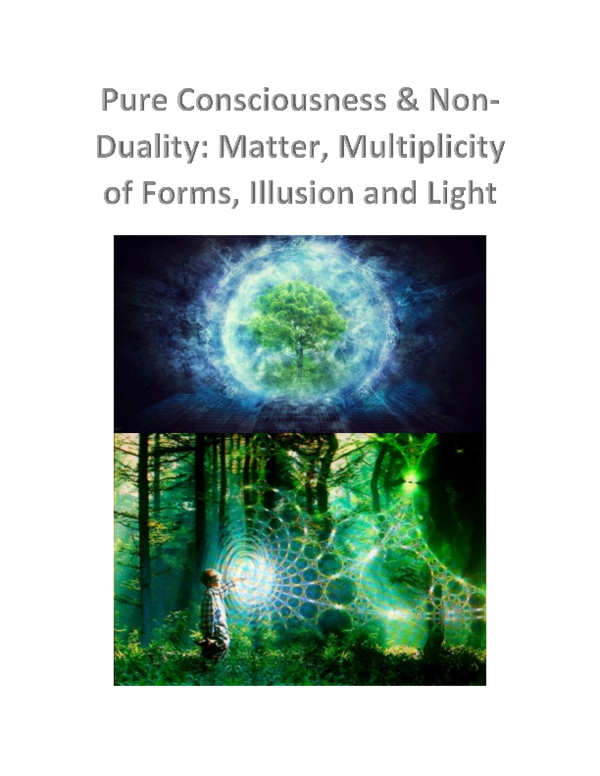 (PDF) Pure Consciousness & Non-Duality: Matter, Multiplicity of Forms ...