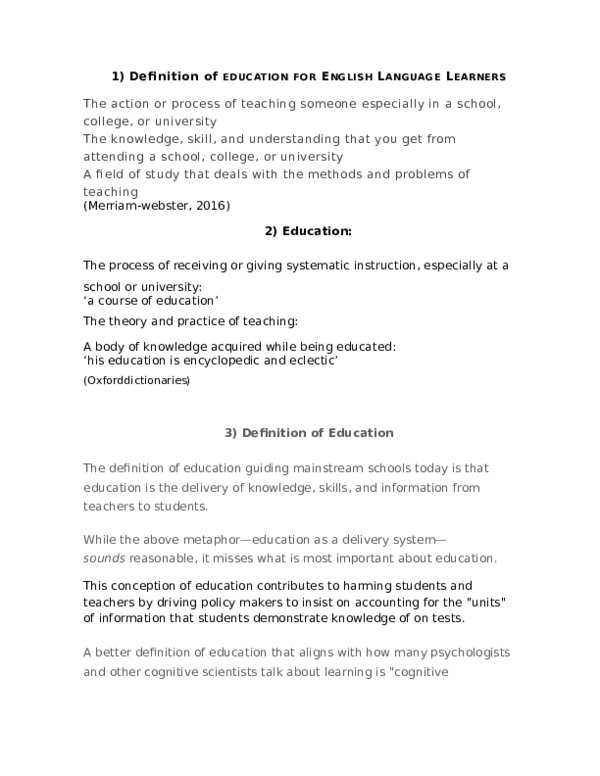 (DOC) Definition of education for English Language Learners